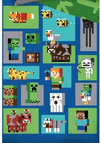 Carbotex Dětské povlečení Minecraft Figure 140x200 + 70x90 cm