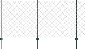 Plot s řetězovým odkazem a sloupkem 25 x 1,2 m Zelená Síťovina 3336253