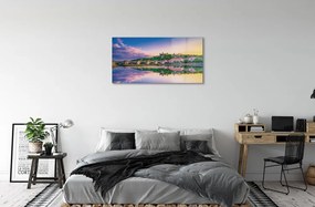 Obraz na skle řeka Německo Sunset 120x60 cm