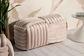Designová lavice Nakeisha 90 cm růžová