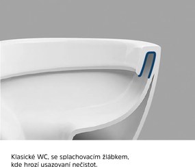 Mereo set wc závěsné kapotované se sedátkem modulem tlačítkem a izolací do sádrokartonu MM02NSETRT320