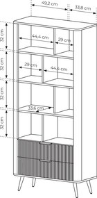 ALFASHOP LANTE černá regál