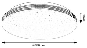 Rabalux 75057 - LED Koupelnové stropní svítidlo TOMA LED/18W/230V IP44 pr. 34 cm