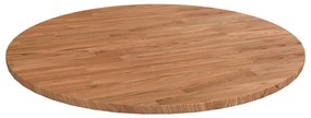 Kulatá stolní deska světle hnědá Ø90x1,5cm ošetřený masivní dub,  342964