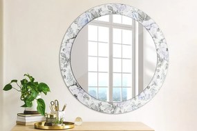 Kulaté dekorativní zrcadlo na zeď Modré růže fi 70 cm