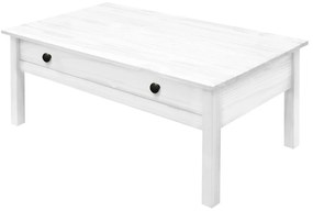 IDEA Konferenční stolek TORINO bílý, kovové úchytky