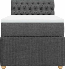 Box spring postel s matrací tmavě šedá 90x200 cm textil 3287347