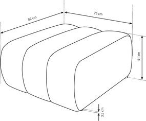 Pohovka BALOO + taburet | 248 cm | rozkládací + úložný prostor | letto 11 šedobéžová EASY CLEAN