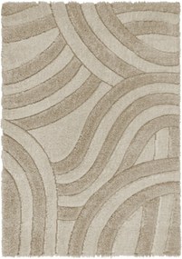 Kusový koberec Indulgence Velvet Carved Natural, 160x230, béžová, obývacia izba, Flair Rugs