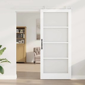 Posuvné dveře ORKDAL 93 x 211 cm Masivní borové dřevo a sklo 3332066