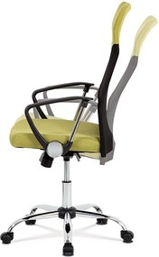 Kancelářská otočná židle POND na kolečkách — chrom, látka, více barev Zelená