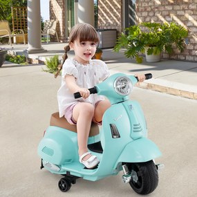 Costway Licencovaná dětská elektrická motorka Vespa 6 V bateriový motocykl