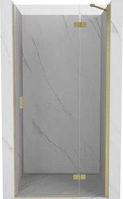 Mexen Mist-H, 1-křídlé sprchové dveře pravé 110 cm, čiré sklo, zlatý matný profil, 8A5-110-000-55-00-P