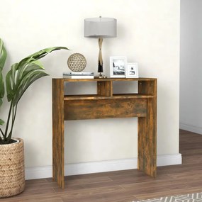 vidaXL Konzolový stolek 78 x 30 x 80 cm dřevotříska [808301] Barva: hnědý dub