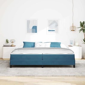 Postel s boxspringem s matrací Tmavě modrá 200 x 200 cm textil 3398717