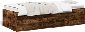 Válenda se zásuvkami bez matrace kouřový dub 75 x 190 cm 3280892
