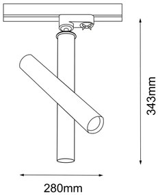 Amplex 8895 - Bodové svítidlo do lištového systému AKADI 1xGU10-MR11/15W/230V