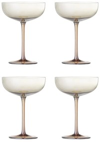 Bloomingville Skleničky Aston Coctail 325 ml – set 4 ks, hnědá barva, sklo