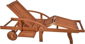 Hnědé dřevěné zahradní lehátko Beverly Hills – Garden Pleasure