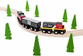 Bigjigs Rail CN nákladní vlak + koleje / od 3 let