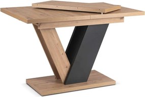 Jídelní stůl Danoba, dub artisan / černá