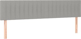 Box spring postel s matrací světle šedá 200 x 200 cm textil 3140241