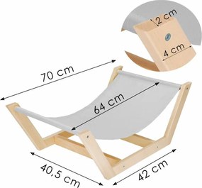 Lehátko pro psa SPRINGOS NAPPY šedé