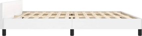 Rám postele s čelem bílý 200x200 cm umělá kůže 3125592