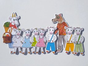 MARIONETINO Loutky Koza, Kůzlátka, Vlk