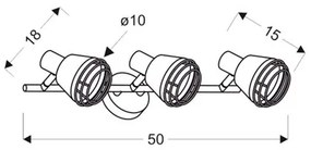 Bodové svítidlo NERIA 3xE14/40W/230V černá/měděná