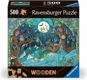 Ravensburger Dřevěné puzzle Kouzelný les / 500 dílků / od 14 let