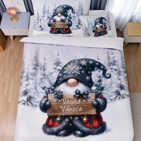 Povlečení DEPPA BLACK GNOM 3-dílná souprava 140x200 cm