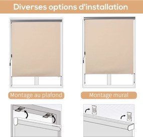 Outsunny Venkovní Rolovací Záclona 2,5 x 1,6 m Skladatelný Vertikální Sluneční Stín s Kličkou, Hliník a Polyester 280 g/m² UV50+ Ochrana pro Balkon, T