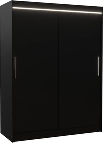 ADRK Furniture Posuvná skříň s LED osvětlením DENVER 150 SW-DEN-B-150+L-V115