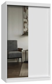 Šatní skříň IGA se zrcadlem 120 cm bílá