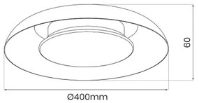 LED Stropní svítidlo PIATTINO LED/30W/230V 3000/4000/6000K pr. 40 cm černá/zlatá
