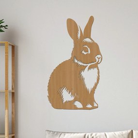 dřevo života Dřevěný obraz Králíka Zvolte rozměr (cm): 23x40, Zvolte barvu dekoru: Buk
