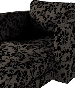 Potah na IKEA Norsborg šezlong s loketními opěrkami barva hnědá látka pletený vzor, vzorované