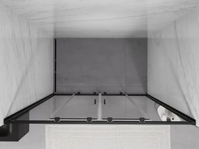 Mexen Exo dvoukřídlé posuvné sprchové dveře 160 cm, transparentní, černé - 8152-160-000-70-00