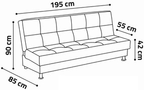 Pohovka Dream III B sv.šedá