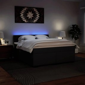 Box spring postel s matrací černá 180x200 cm umělá kůže 3288432