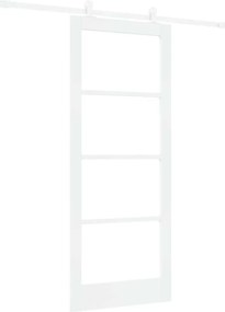 Posuvné dveře ORKDAL 83 x 202 cm Masivní borové dřevo a sklo 3332054