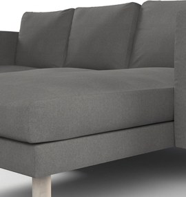 Potah na pohovku IKEA Norsborg 3-místná se šezlongem barva šedá látka pletený vzor