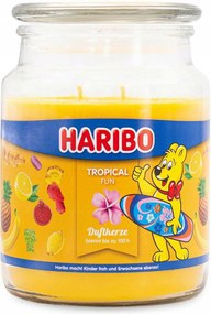Vonná svíčka Tropical Fun Haribo – náplň 510 g – vůně exotického ovoce