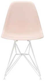 Eames Plastic Chair DSR bíle lakovaná světle růžová bílé na tvrdou podlahu Vitra