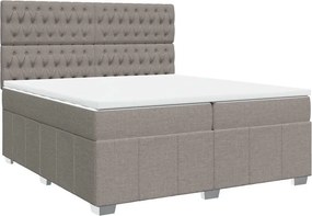 Box spring postel s matrací taupe 200x200 cm textil 3294086