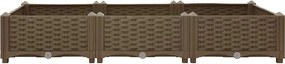 Vyvýšený záhon 120 x 40 x 23 cm polypropylen 316513