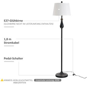 HOMCOM Sada lamp, 1 stojací a 2 stolní, černo-bílé B31-183