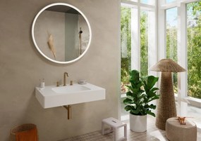 Hansgrohe Tecturis S, 3-otvorová umyvadlová baterie 150 EcoSmart+ s odtokovou soupravou Push-Open, kartáčovaný bronz, HAN-73330140