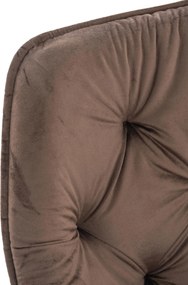 Sada 4 ks židle Tanna samet – hnědá